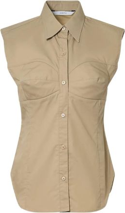 pushBUTTON chemise Dummy &agrave; design sans manches - Tons neutres