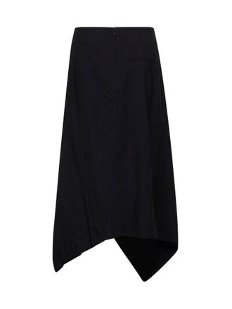 Bottega Veneta Womens Midi Skirt Wool Black