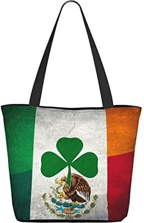 AOOEDM Sac &agrave; provisions pour femme Irish Mexican Pride 33 x 27,9 x 17,8 cm. Le cadeau parfait pour la Saint-Valentin. Cest de la Saint-Valentin pour maman, f