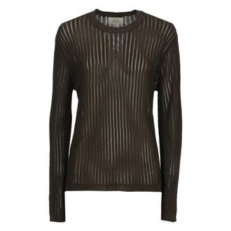 Loulou Studio Femme, Pulls, Brun, Taille: 40 FR Pull en Viscose &agrave; Col Rond