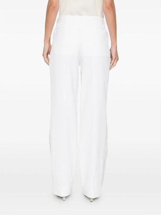 Victoria Beckham Panel Detail Straight Leg Trousers - White
