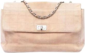 Chanel Pre-owned Daim sacs-chanel - Femme - Pre-owned - Beige - Taille: ONE Size