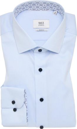 Eterna Baumwollhemd in Vollzwirn-Qualität mit Ausputz, Slim Fit in
