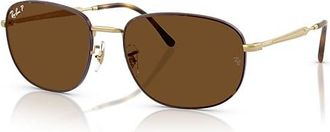 Ray-Ban Rb3754 Sonnenbrillen Mattes Arista Gold Fassung Braun Glas Polarisiert 60-19