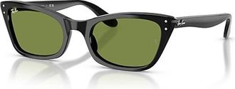 Ray-Ban Lady Burbank Sonnenbrillen Schwarz Fassung Gr&uuml;n Glas 52-20