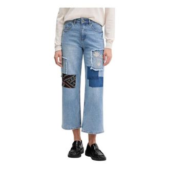Desigual Patche Jeans - - Jeans - Damen - Blau - S