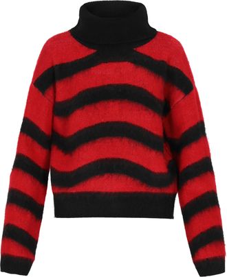 Mymo Pullover Frauen schwarz rot