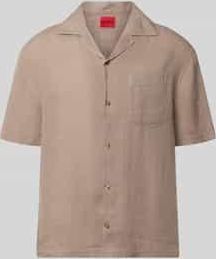 HUGO BOSS Regular Fit Freizeithemd aus reinem Leinen Modell EXOLINO