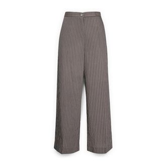 Elena Miro Pinstripe Chinos - - Trousers - Damen - Grau - 3XL