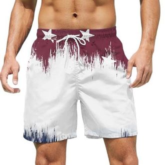 Generic Short de plage pour homme - Pantalon de plage d&eacute;contract&eacute; et tendance - Confortable - Vacances am&eacute;ricaines - Coupe r&eacute;guli&egrave;re, gris, 3XL