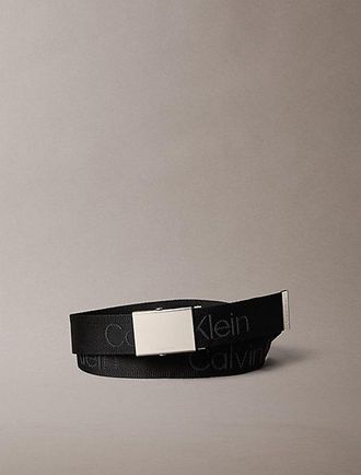 Calvin Klein Ceinture &agrave; boucle plaque en jacquard avec logo