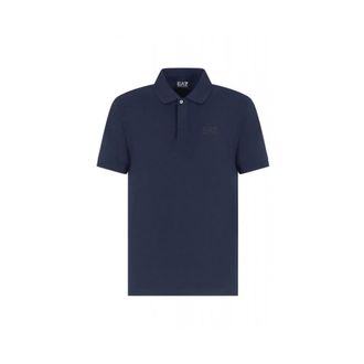 Emporio Armani Emporio Armani Ea7, Homme, Tops, Bleu, Taille: XL Visibility Stretch Cotton-Jersey Polo