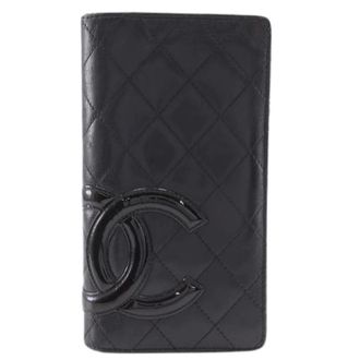 Chanel Pre-owned Cambon Line Calf Long Wallet - Femme - Pre-owned - Noir - Taille: ONE Size