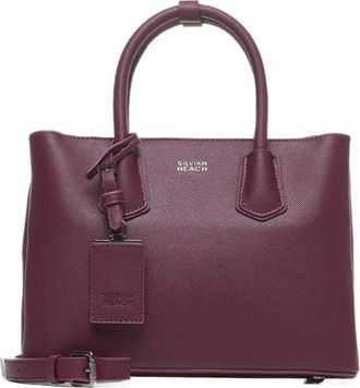 Silvian Heach Femme, Sacs, Rouge, Taille: ONE Size Borsa a mano effetto saffiano