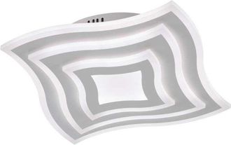 Fischer & Honsel Fischer&honsel - Deckenleuchte Deckenlampe led Fernbedienung Dimmbar 43x43 cm Wohnzimmerlampe