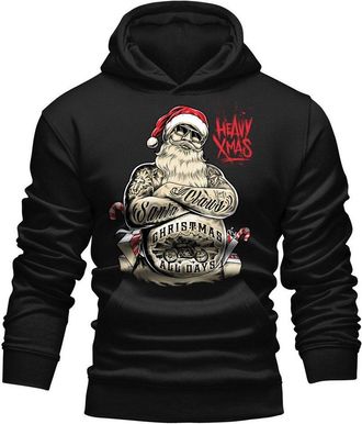Gasoline Bandit Kapuzensweatshirt Biker Racer Kapuzen-Hoodie - Heavy Xmas Print