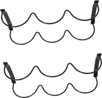 Cabilock 2 St&uuml;cke Kreativer Schmiedeweinstand Weinhalter Der Arbeitsplatte Metallweinhalter Bar Weinorganisator K&uuml;chenweinregal Black