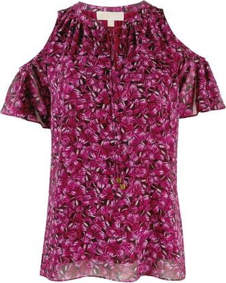 Michael Kors Femme, Blouses et Chemises, Violet, Taille: 42 FR Chemisiers en denim