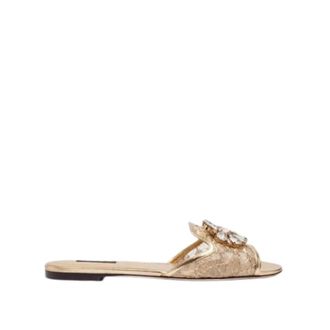 Dolce & Gabbana Femme, Chaussures, Jaune, Taille: 37 1/2 EU Slide Bianca