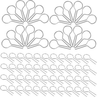 OSALADI 200 Stück R-förmige Nichrom-draht-Haken Hohe Temperaturbeständigkeit Wiederverwendbare Brennnadeln für Keramikglas-fusing DIY Anhänger und Perlenornam