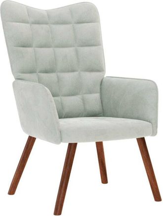 vidaXL Relaxsessel Hellgrau Samt - Vidaxl