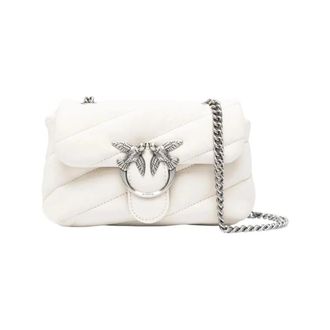 Pinko Sac bandoulière Love Baby Puff blanc argenté