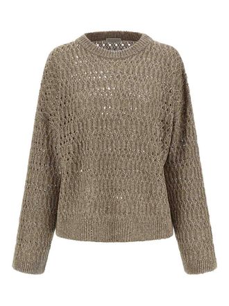 Brunello Cucinelli Pull Col Rond - Beige