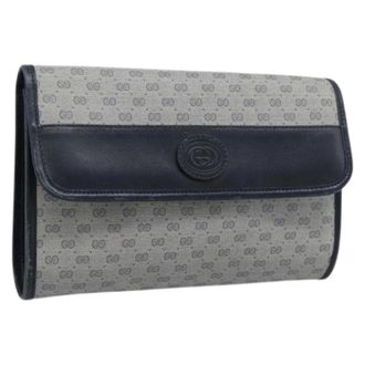 Gucci Pre-owned Vintage Clutch Bag - Femme - Pre-owned - Bleu - Taille: ONE Size