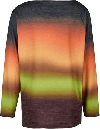 Doris Streich Rundhalsshirt mit Farbablauf aus Wirkware