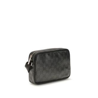 Gucci Mens Black Cotton Shoulder Bag