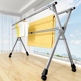 Generic Wäscheständer Groß XXL - Platzsparender Wäscheständer Klappbar - Wäscheständer Ausziehbar Trocknung mit Großer Kapazität für Draußen Balkon Garten,B~2