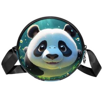 Generic Sac &agrave; bandouli&egrave;re rond pour femme, petit sac &agrave; bandouli&egrave;re avec fermeture &eacute;clair, bretelles r&eacute;glables, style d&eacute;contract&eacute;, pour femmes et filles