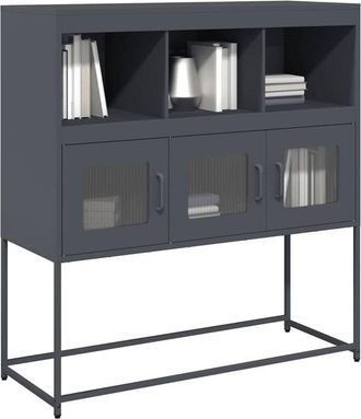 vidaXL Buffet anthracite 100,5x39x107 cm acier laminé à froid - Vidaxl