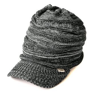 Charm by Casualbox Strick M&uuml;tze Sommer Visor Beanie - Cap Herren Winterm&uuml;tze Mit Schild Mix Schwarz