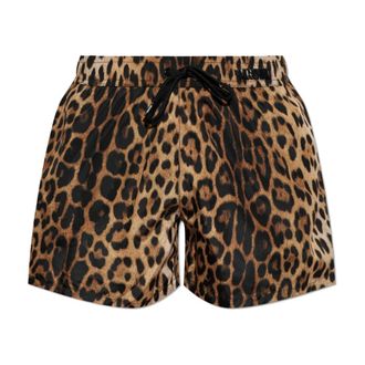 Moschino Homme, Maillots de bain, Brun, Taille: XS Short de bain &agrave; motifs