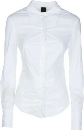 Pinko Pinko, Femme, Blouses et Chemises, Blanc, Taille: 42 FR Chemise en Popeline de Coton