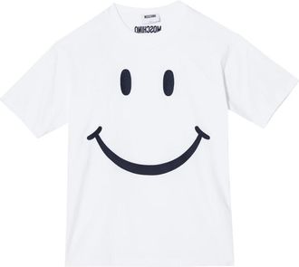 Moschino Femme, Tops, Blanc, Taille: 42 FR Smile T-Shirt