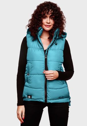 Marikoo Steppweste MARIKOO Zarinaa, Damen, Gr. XS, blau (misty blau), Obermaterial: 100% Polyester. Futter: 100% Polyester. Wattierung: 100% Polyester, Westen