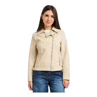 Yes-Zee YES Zee, Femme, Vestes, Beige, Taille: 38 FR Veste zipp&eacute;e sur le c&ocirc;t&eacute;