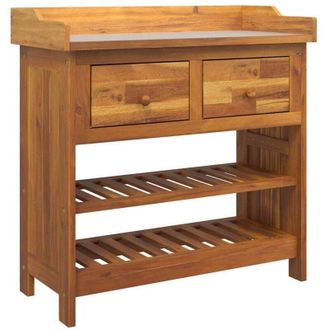 vidaXL Garten-Schrank mit Schubladen mit Regal Braun 78 x 36.5 x 78cm Vidaxl