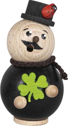 Rudolphs Schatzkiste R&auml;ucherfigur Schornsteinfeger mit Kleeblatt BxHxT 5x8x5cm NEU Rauchen Rauchfigur Rauchmann R&auml;ucherkerze Smoker Kerze Figur Mann Holz Seiffen Erzgebirg