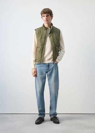 Mango Gilet l&eacute;ger matelass&eacute; r&eacute;sistant &agrave; leau olive - Homme - XXL - MANGO MAN