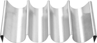 PartyKindom Burrito Stand Aus Edelstahl - Taco Halter F&uuml;r Pfannkuchen Hot Dogs Und Mehr Sp&uuml;Lmaschinenfest Kompakte Gr&ouml;&szlig;E F&uuml;r Zuhause Und Partys Robuster Taco St&auml;n