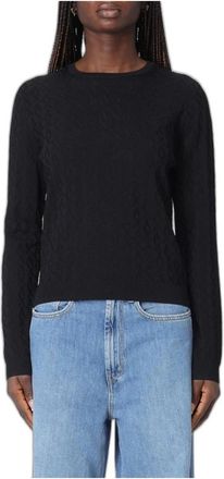 A|X Armani Exchange Viskose-Jacquard-Strickpullover - - Knitwear - Damen - Schwarzk - XS