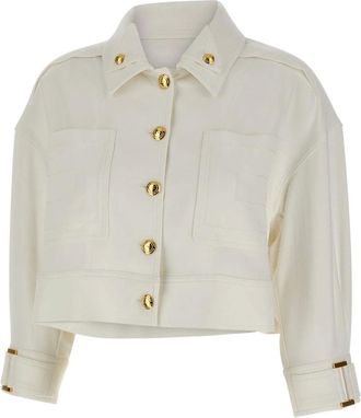 Elisabetta Franchi Femme, Vestes, Blanc, Taille: 36 FR Elisabetta Franchi Vestes White