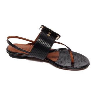 L'autre Chose Coconut Nappa Schwarze Sandale - - Shoes - Damen - Schwarzk - 35 EU