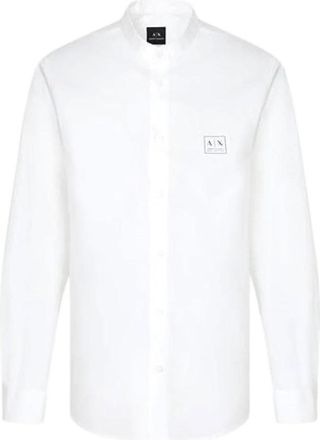 A|X Armani Exchange Homme, Chemises, Blanc, Taille: M Chemise Popeline