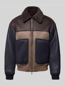 A|X Armani Exchange Blouson in Leder-Optik mit Zweiwege-Rei&szlig;verschluss