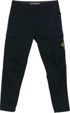 Stone Island Homme, Pantalons, Bleu, Taille: W33 Cargo Pants with Signature Compass Badge