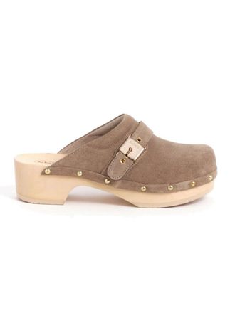 Scholl Damen Pescura Clog 50 Sandale, beige, 41 EU